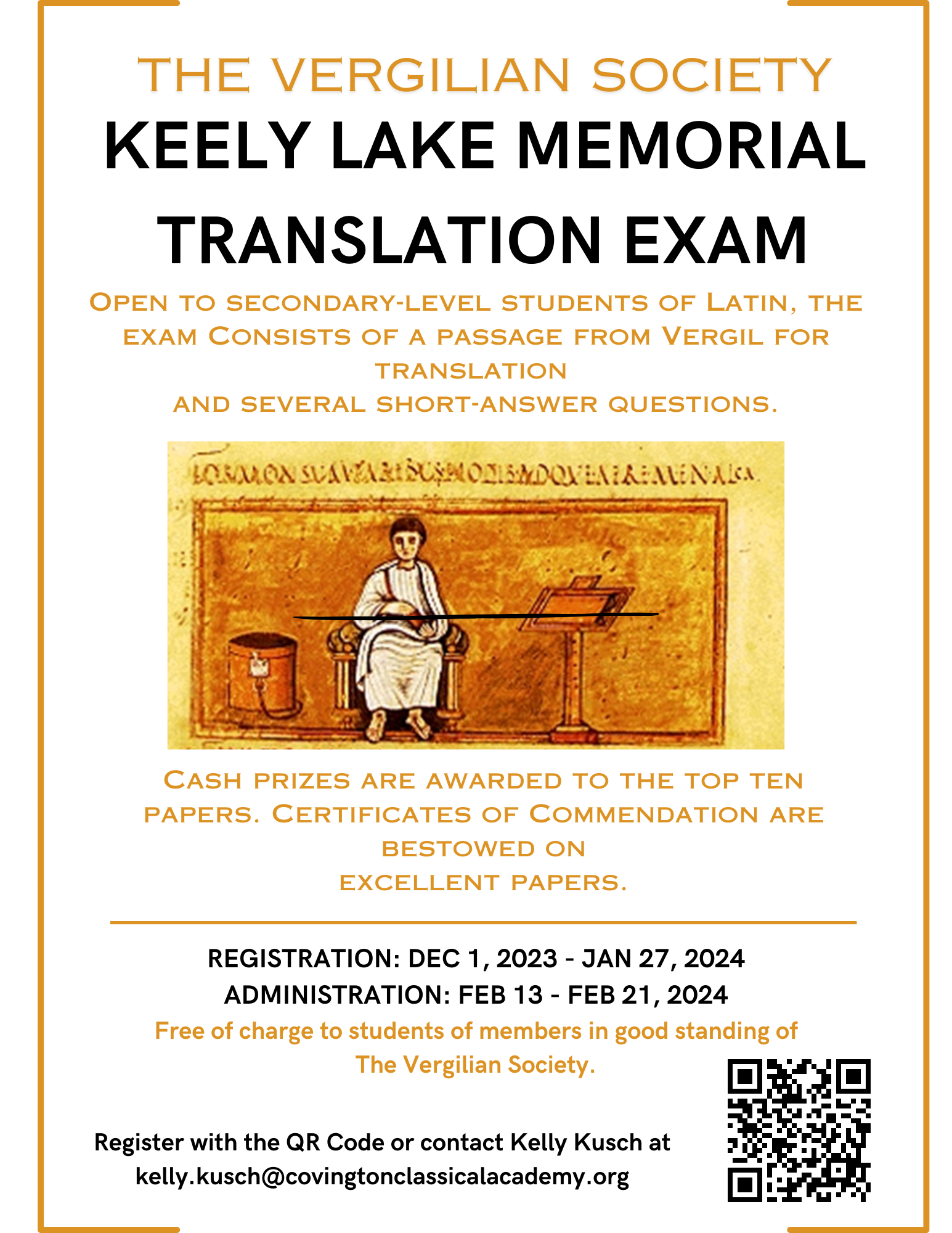 Keely Lake Memorial Translation Exam - The Vergilian Society